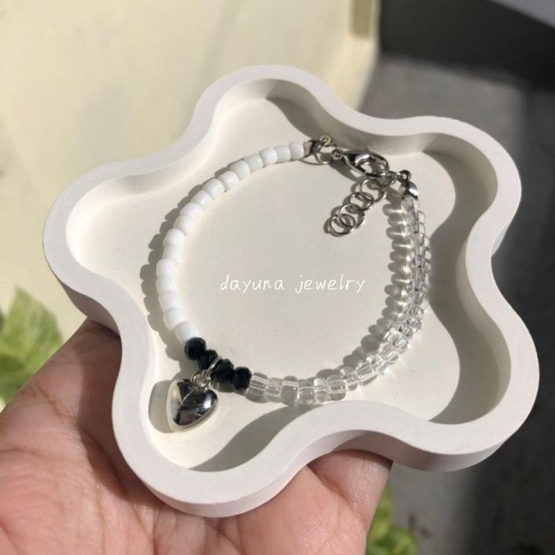 Jual [6]Bracelet Ring/Gelang Cincin Beads Korea/Kpop Simple Rainbow ...