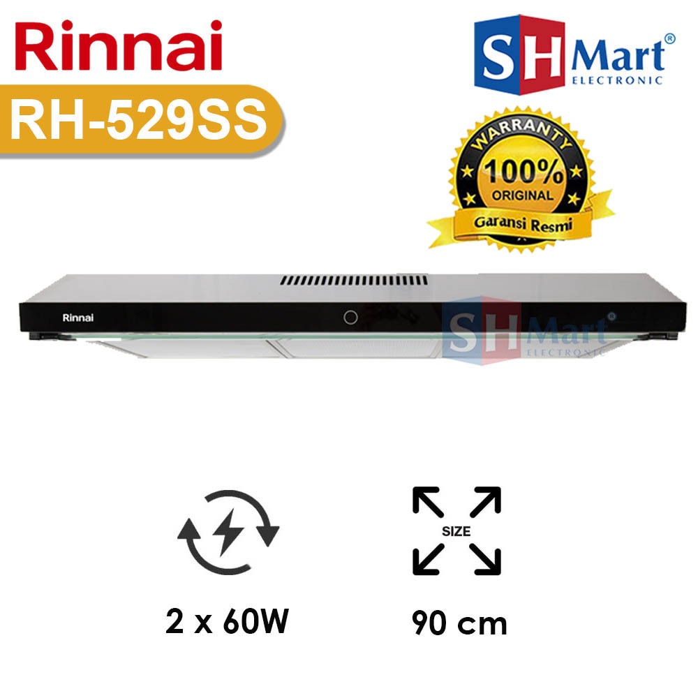 Jual COOKER HOOD RINNAI RH-529SS SLIM HOOD PENGHISAP ASAP KOMPOR RINNAI ...