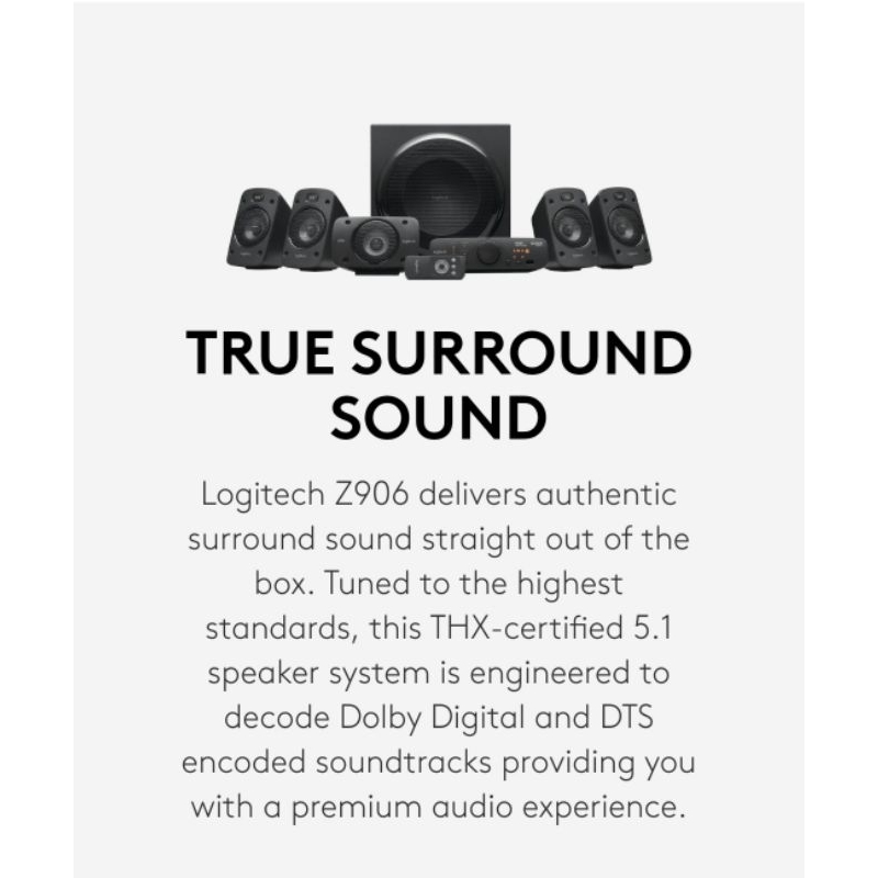 Jual Logitech Z906 5.1 Surround Sound Speaker System | Shopee Indonesia