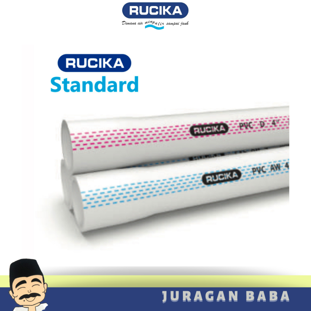 Jual RUCIKA - PIPA PVC STANDARD D (4 METER) (6" - 12") | Shopee Indonesia