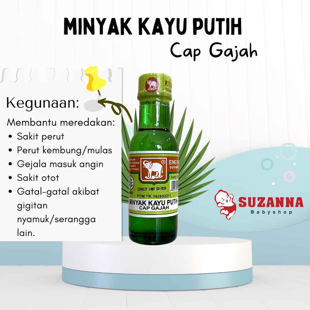 Jual USFI Minyak Kayu Putih Cap Gajah Botol Kaca 55ml | Shopee Indonesia