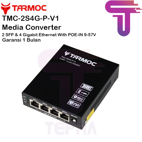 Jual Tarmoc TMC-2S4G-P-V1 | Media Converter 2 SFP 4 LAN Gigabit POE IN ...