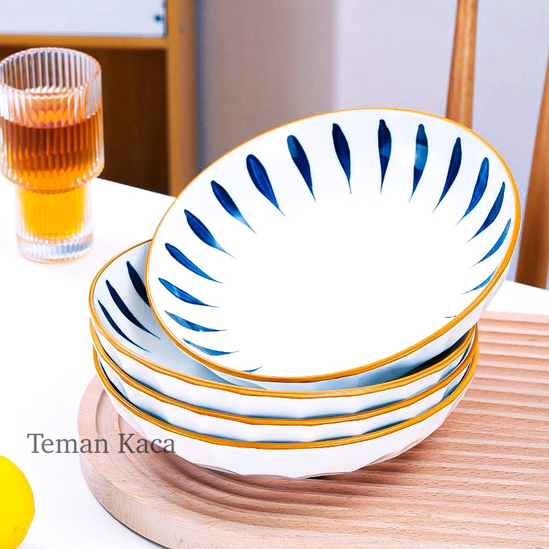 Jual Piring makan keramik jepang 8 inch | Piring porcelain 20cm ...