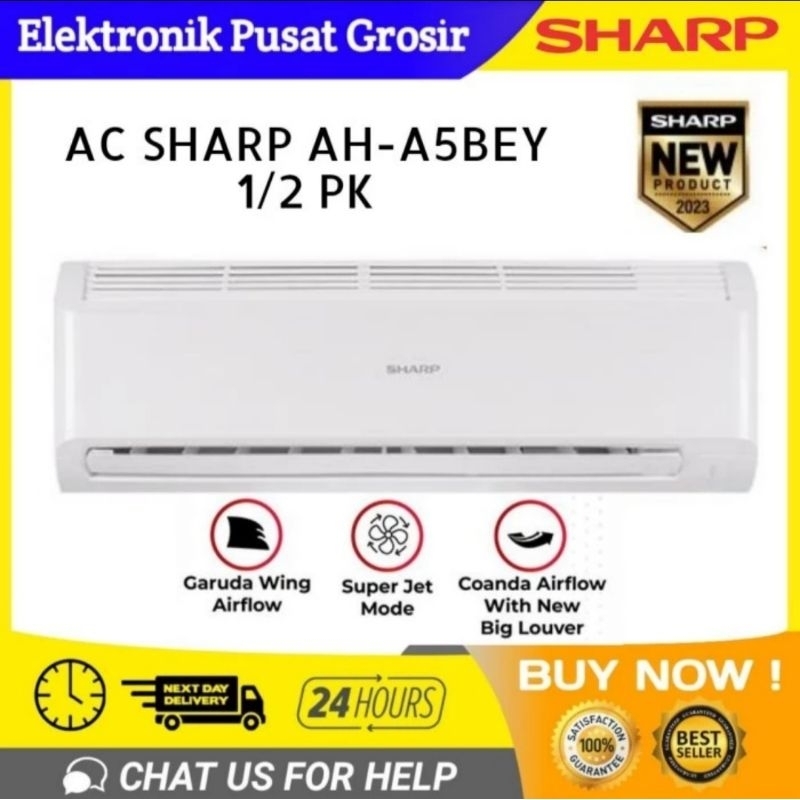 Jual AC SHARP 1/2 pk AH-A5BEY I a5bey sharp ac 1/2pk 5bey low watt | Shopee Indonesia