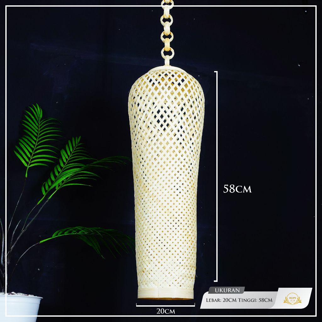 Jual Kap Lampu Bambu krongso / Hiasan Lampu Bahan Bambu Aesthetic ...