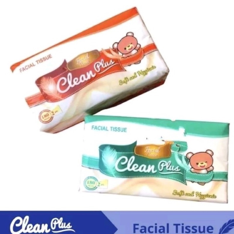 Jual TISSUE CLEAN PLUS 180 SHEETS FACIAL TISSUE PROMO TISSUE WAJAH ...