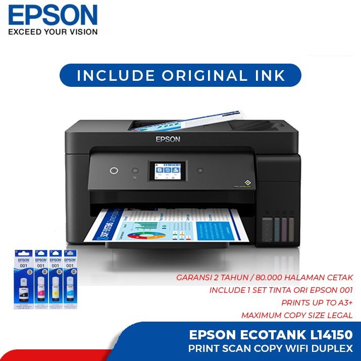 Jual Epson EcoTank L14150 A3+ Wifi Duplex All in One Ink Tank Printer ...
