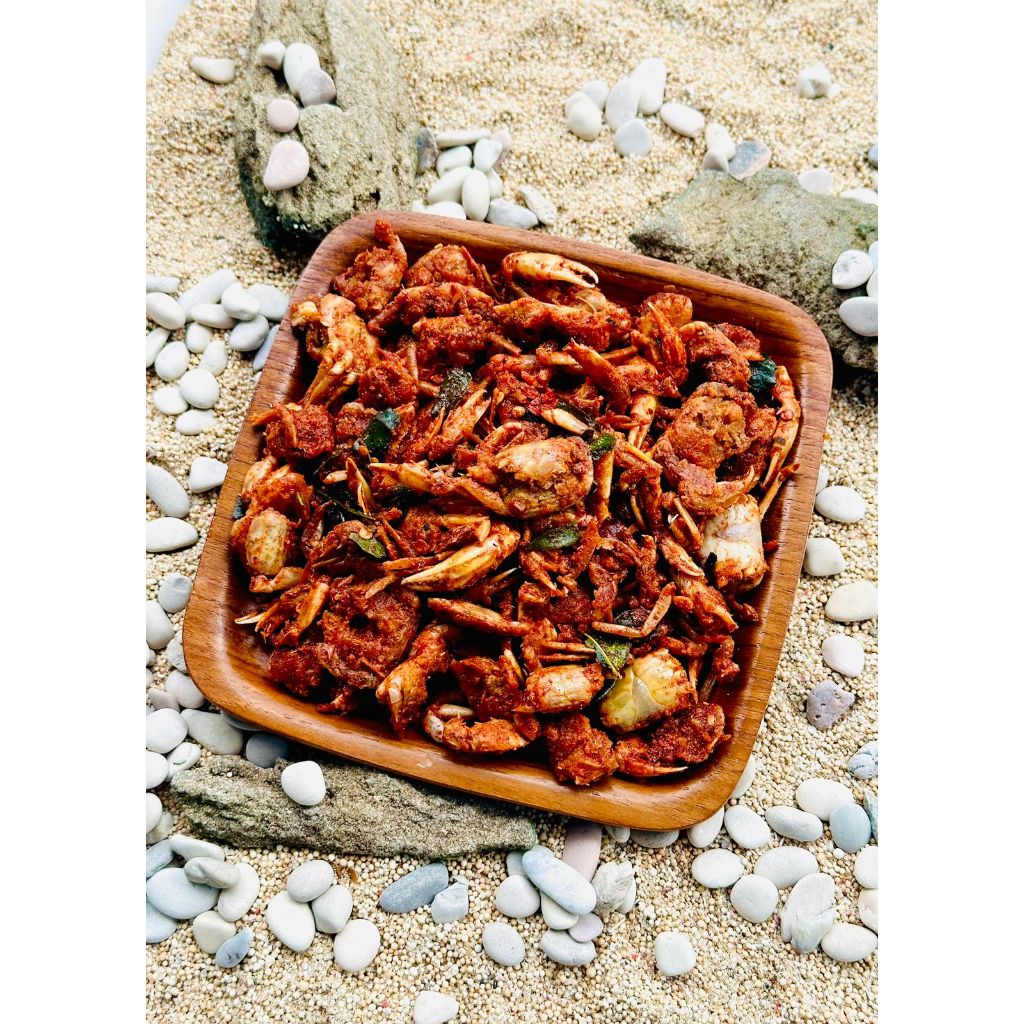 Jual BABY CRAB CRISPY / KEPITING KERING PEDAS DAUN JERUK 500GR | Shopee ...