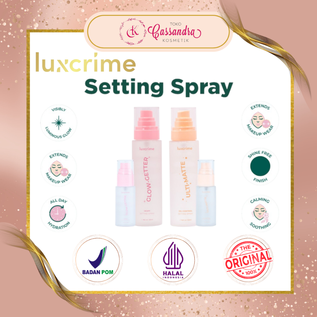 Jual LUXCRIME SETTING SPRAY 50ML/150ML | Shopee Indonesia