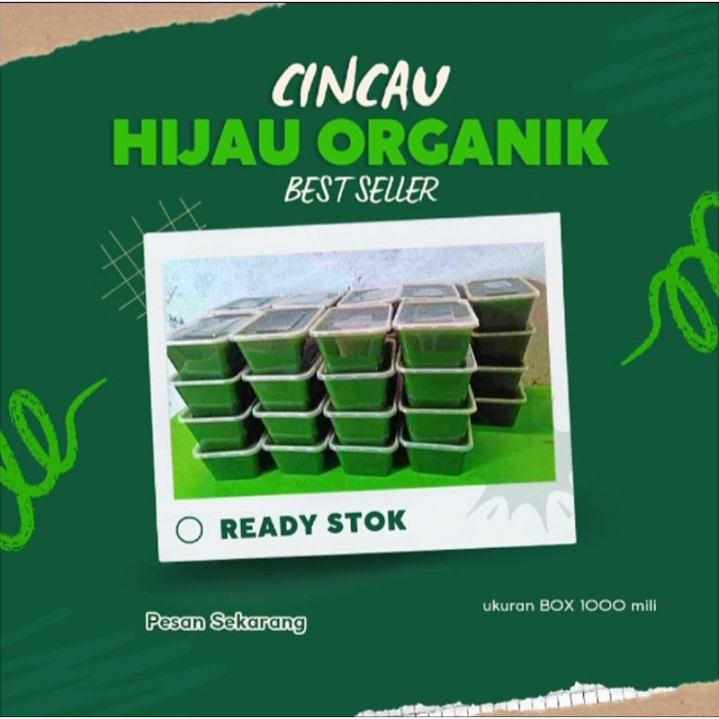 Jual Cincau Hijau Fresh Tanpa Bahan Pengawet (UKURAN BOX 1000 MILI ...