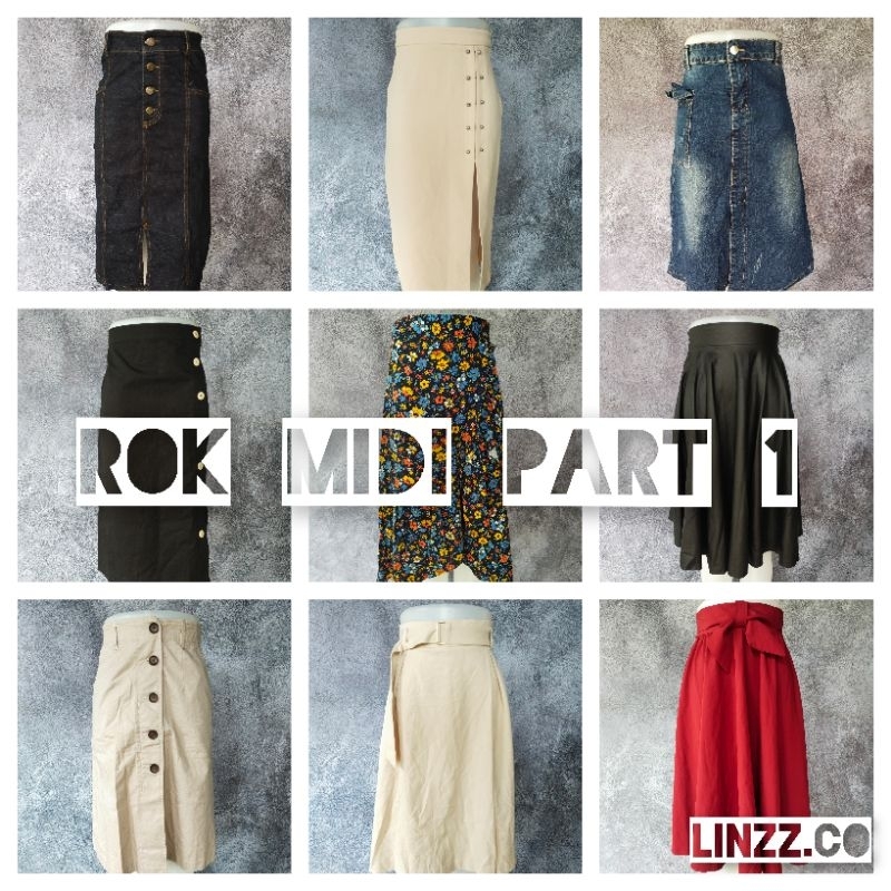 Jual PROMO ROK MIDI, MAXI BRANDED | Shopee Indonesia