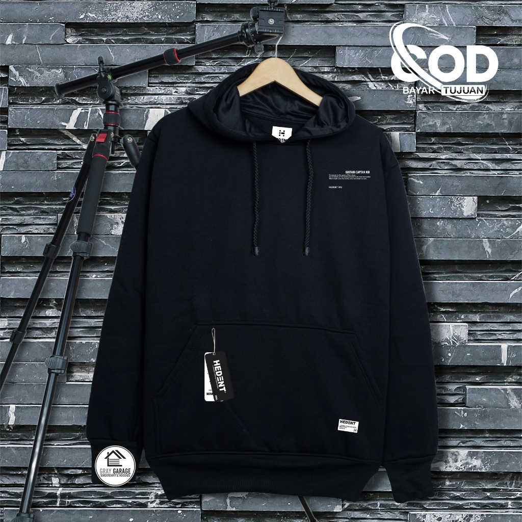 Jual Hodie Cowok Distro Bahan Katun Fleece Tebal Original Warna Hitam ...