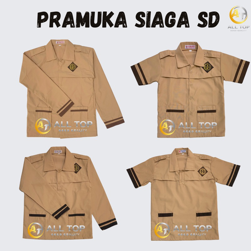 Jual Baju Seragam Sekolah Pramuka SD Atasan Pramuka Siaga Lengan ...