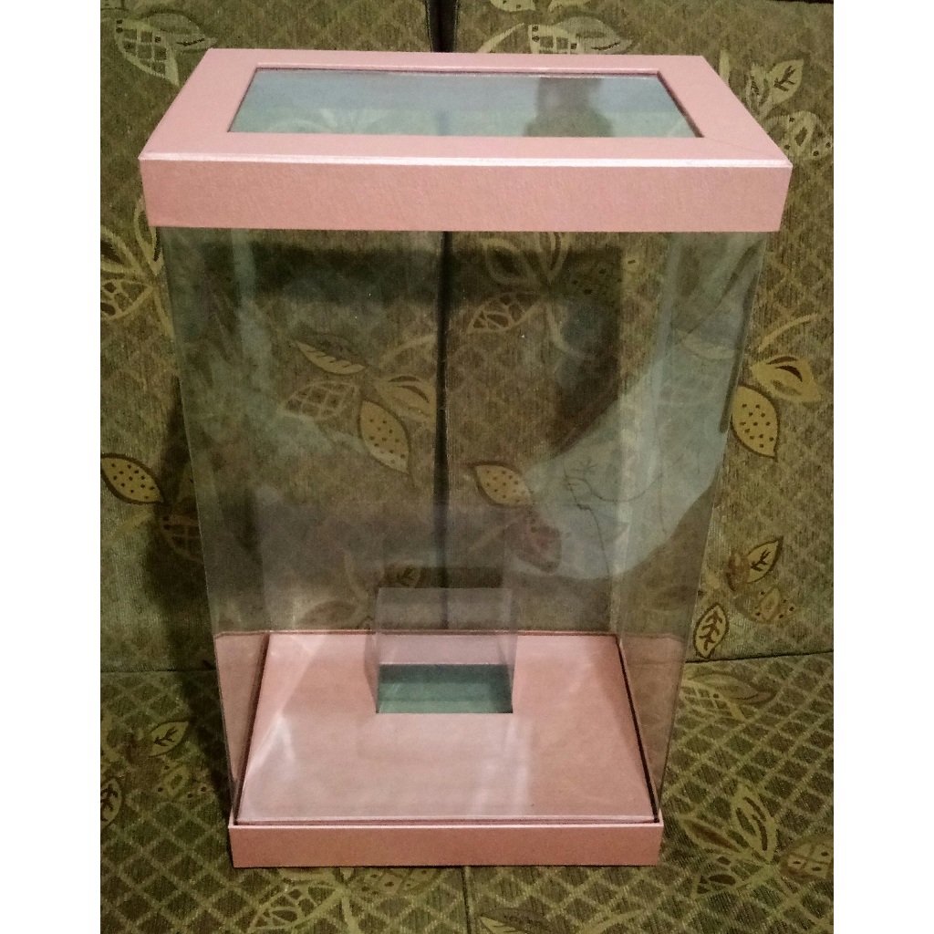 Jual Box Mika Transparan uk. 30x25x55 / Box Mika Buket Bunga / Box Mika Souvenir /Box Mika ...