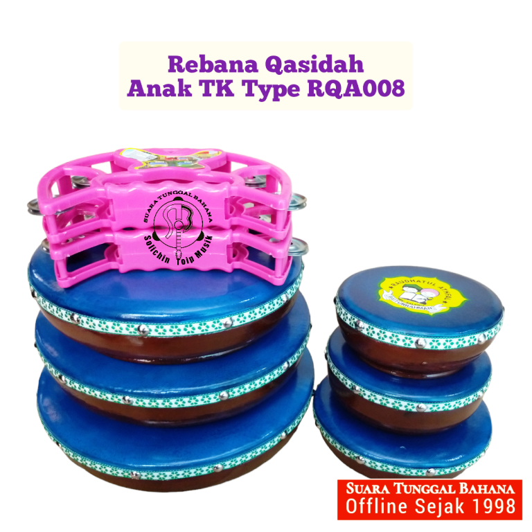 Jual (RQA008) Rebana Qosidah Anak TK Paud SD Kecil dengan Logo - Nama ...