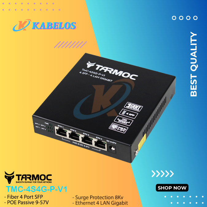 Jual Ethernet Fiber Switch 4 SFP 4 LAN Gigabit | Media Converter FO | Shopee Indonesia