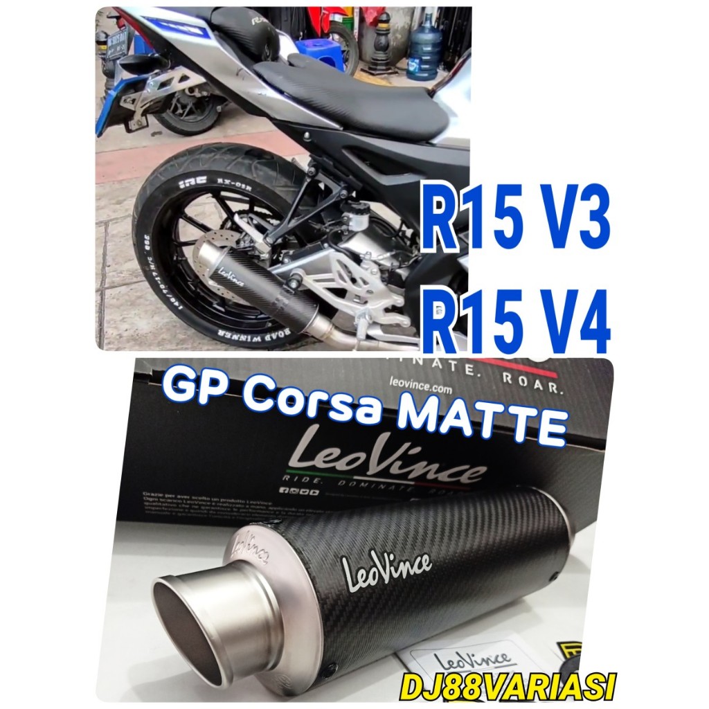 Jual Knalpot leovince gp corsa matte r15 v3 v4 xsr155 mt15 full system ...