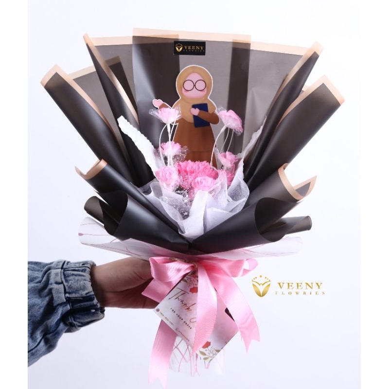 Jual bouquet hari guru/buket bunga/buket guru/buket propesi/buket ...