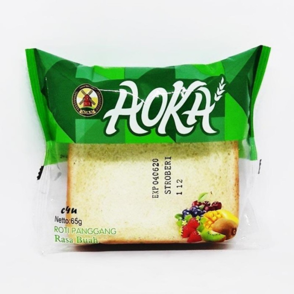 Jual Aoka Roti Panggang 65gr dan Roti Gulung 60gr Aneka Macam Rasa | Shopee Indonesia