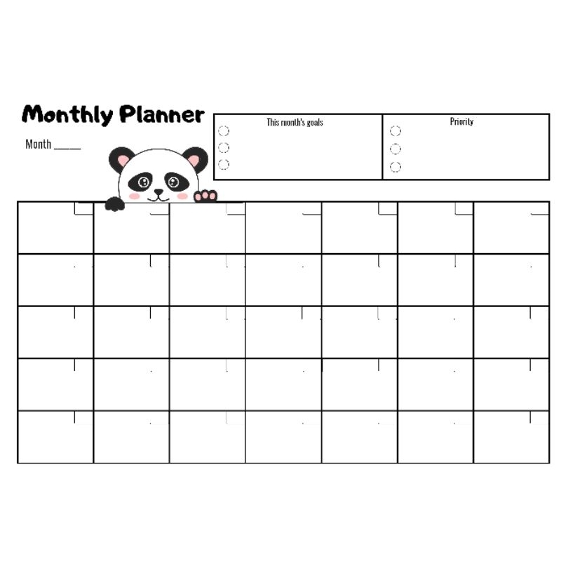 Jual Monthly Planner| Planner Produktif | Jadwal tugas | Jadwal ...