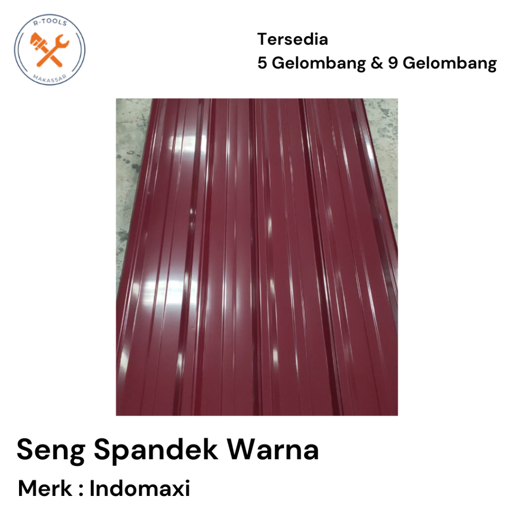Jual Spandek Tebal WARNA Ombak / Spandex Atap WARNA / Seng Spandeck ...