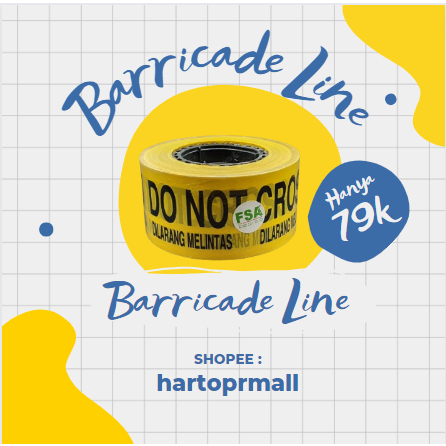 Jual Barricade Line/Safety Line (Tulisan: DO NOT CROSS) | Shopee Indonesia