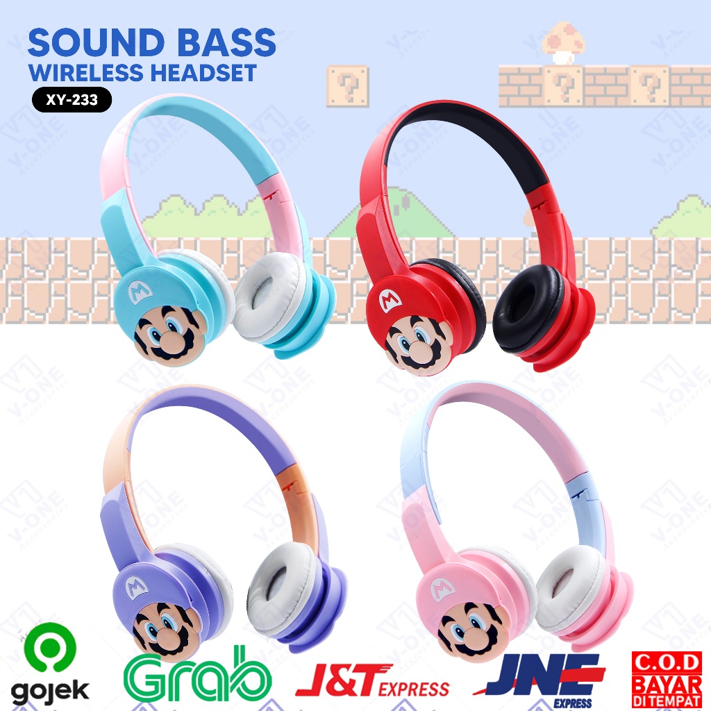 Jual HEADPHONE BANDO BLUETOOTH / WIRELESS SERI XY-233 KARAKTER SUPER ...
