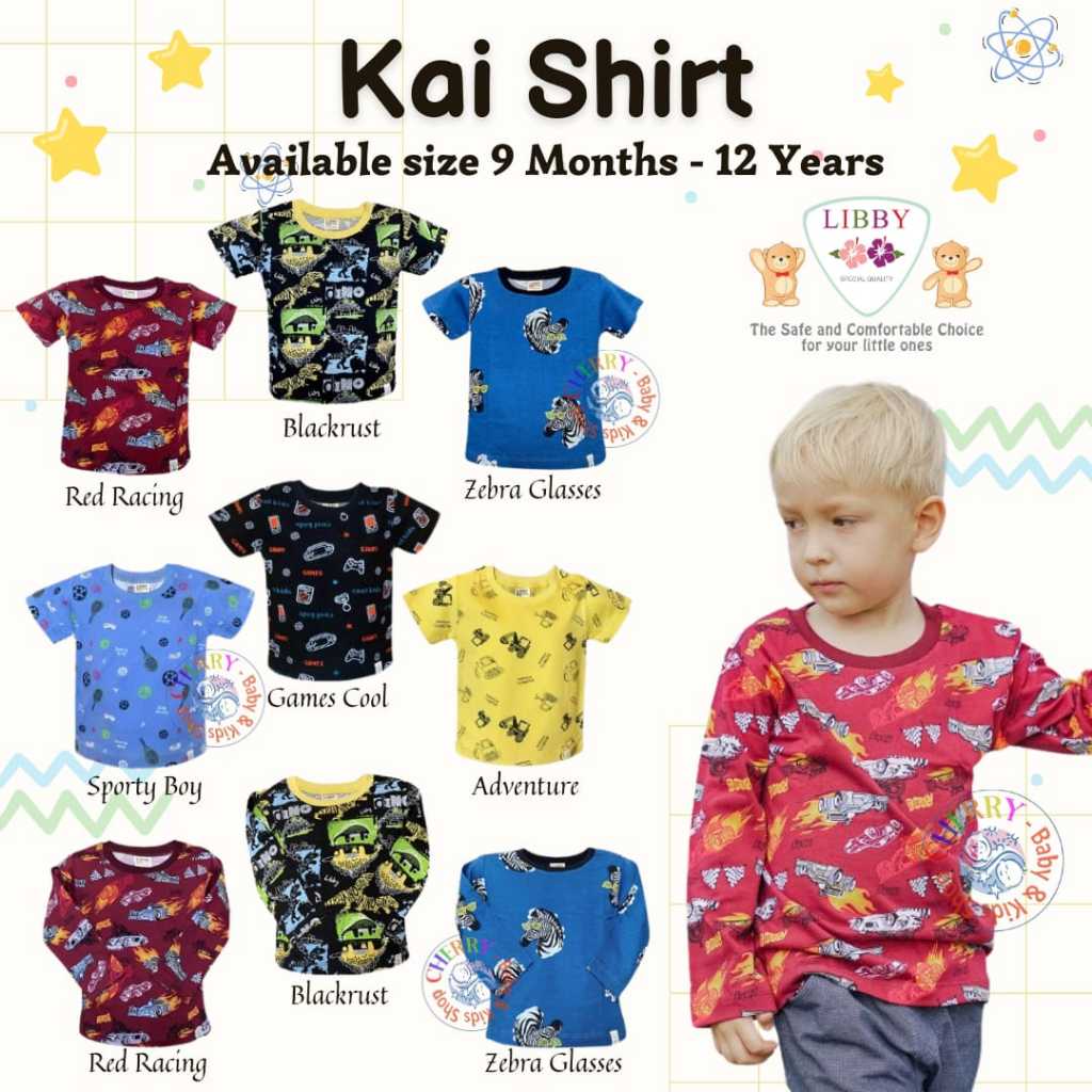 Jual Libby Kai Shirt 9 Bulan - 12 Tahun Tshirt Lengan Panjang / Kaos Lengan Pendek Anak Unisex ...