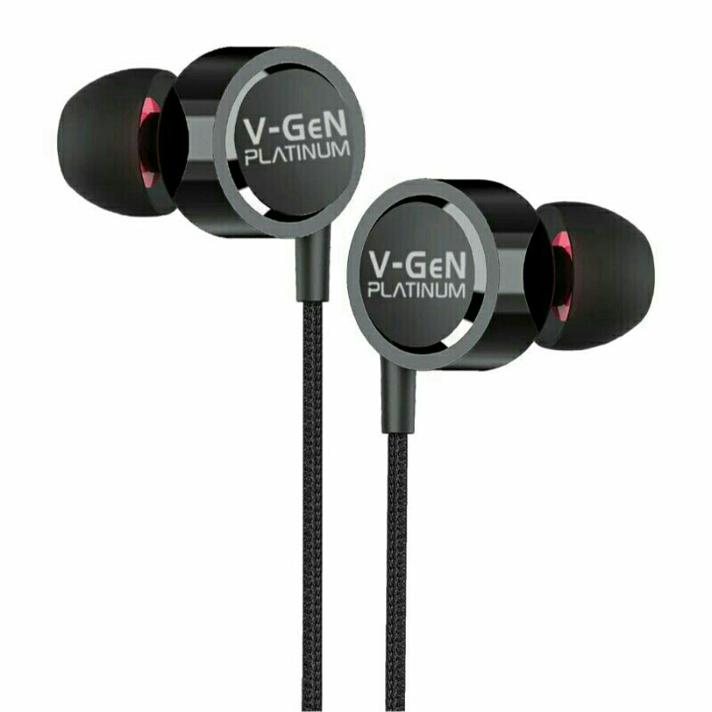 Jual Earphone Platinum Wired V-Gen EXTRA BASS Original Vgen Handsfree ...
