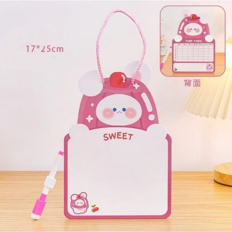 Jual mini whiteboard / portable white board /papan tulis travel mini ...