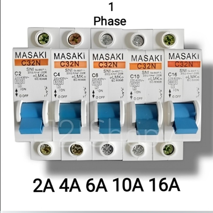 Jual MCB New Masaki, ITAMI TERMIS/MCB 2A/C2 4A/C4 6A/C6 10A/C10 ...