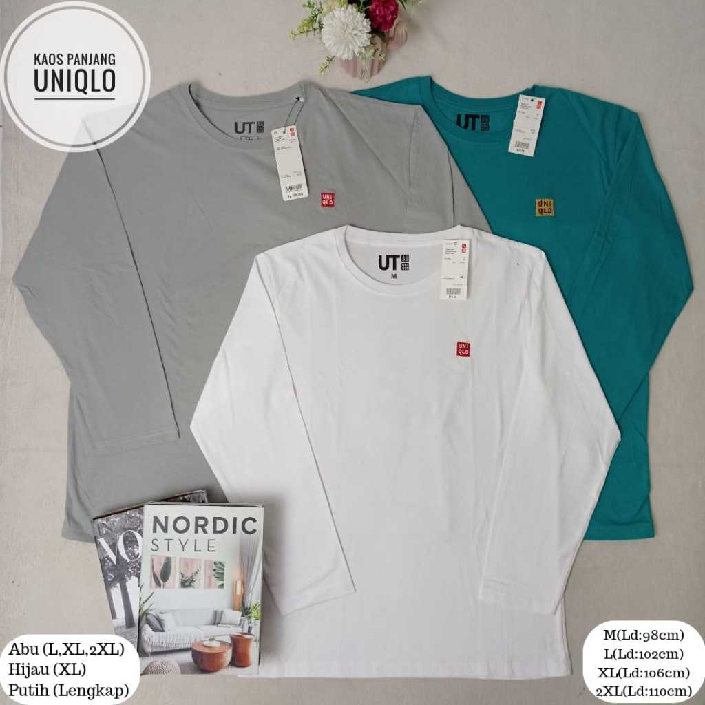Jual KAOS UNIQLO PANJANG POLOS ORIGINAL | Shopee Indonesia