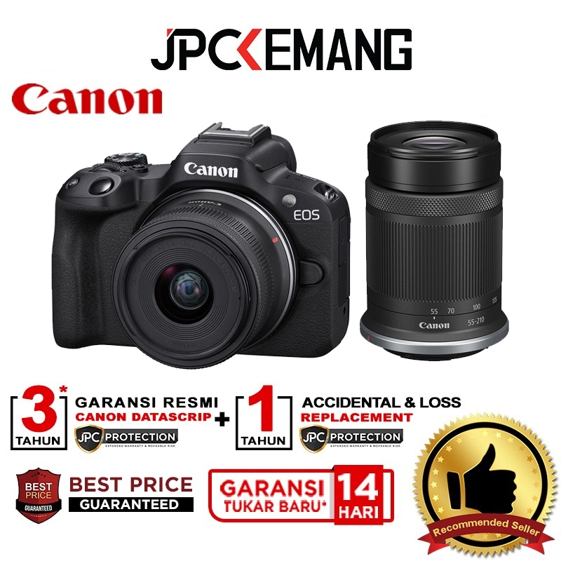 Jual Canon EOS R50 kit 18-45mm + 55-210mm Mirrorless Camera EOS R 50 ...