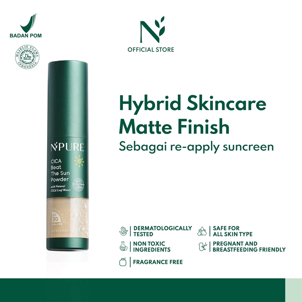 Jual N'PURE Cica Beat The Sun SPF 50 PA ++++ npure sunscreen / beat ...