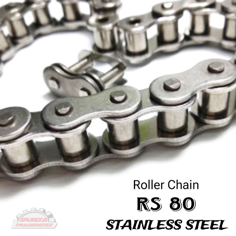Jual Roller Chain RS 80 Stainless Rantai RS80 Stainless Chain Rs80x1R ...