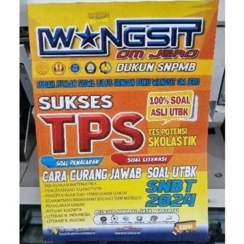 Jual BUKU WANGSIT SNBT OM JERO SUKSES TPS 2024 | Shopee Indonesia