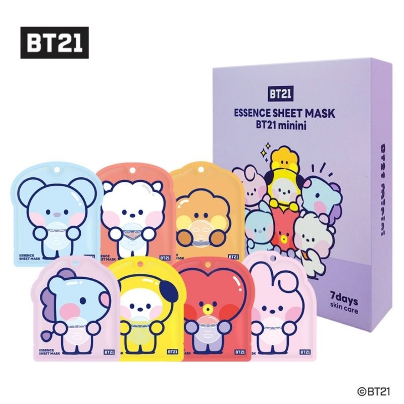 Jual BT21 ESSENCE SHEET MASK, MASKER BT21 READY | Shopee Indonesia