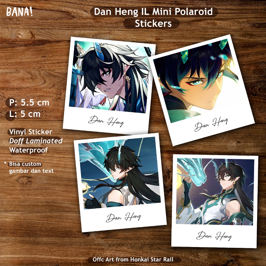 Jual DAN HENG IL Mini Polaroid Stiker Honkai Star Rail Stiker Anime ...