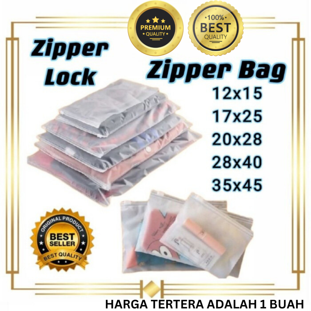 Jual Zipper lock / Zipper bag / zipper stroge bag / Tas travel ...