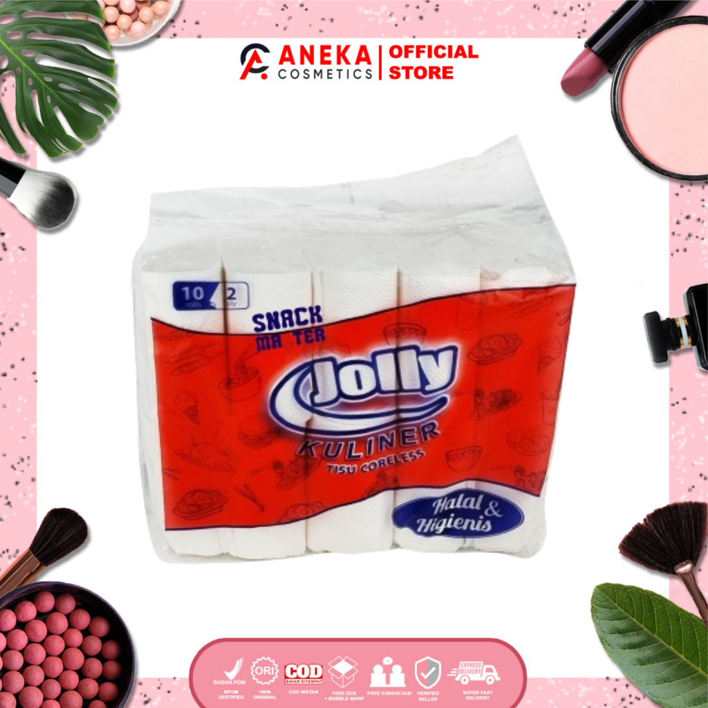 Jual TISSUE GULUNG JOLLY 2 PLY ISI 10 ROLLS |TISSUE CORELESS |TISSUE ...