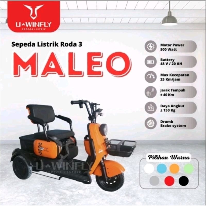 Jual Sepeda Listrik UWINFLY Roda 3 MALEO R3 Electric Bike | Shopee ...