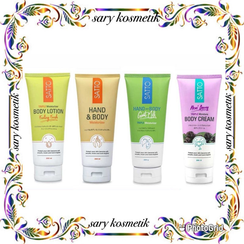 Jual sarykosmetik - SATTO HANDBODY LOTION 200 ML KEMASAN TUBE ...