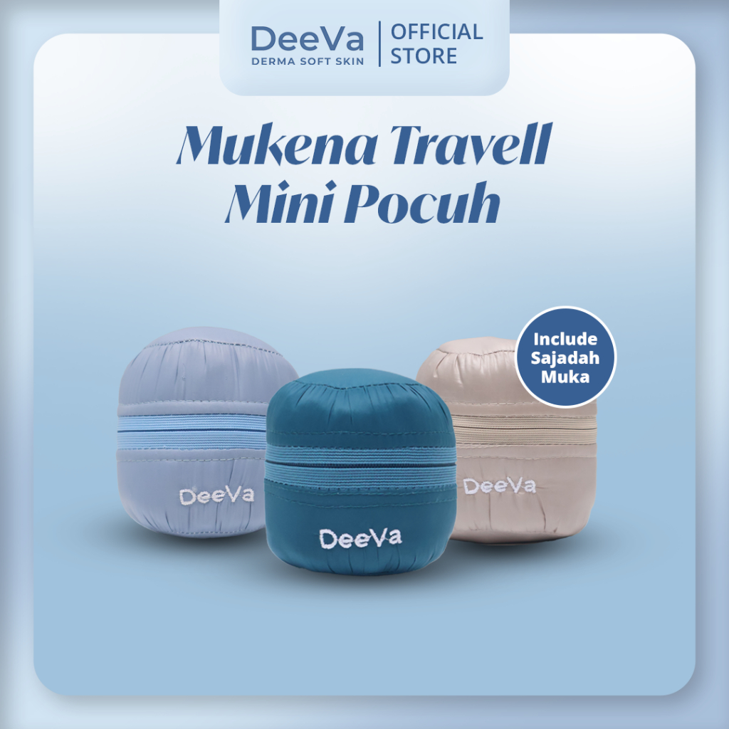 Jual Mukena Premium Parasut Travel Mini Pouch DeeVa (Include Sajadah Muka) | Shopee Indonesia