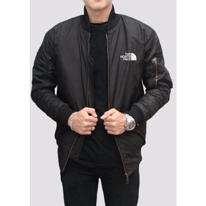 Jual jaket bomber logo tebal jaket pria tebal model casual jaket bomber ...