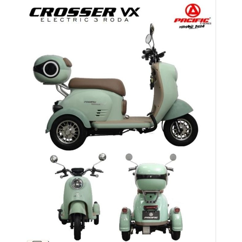 Jual sepeda motor listrik roda 3 pacific crosser vx | Shopee Indonesia