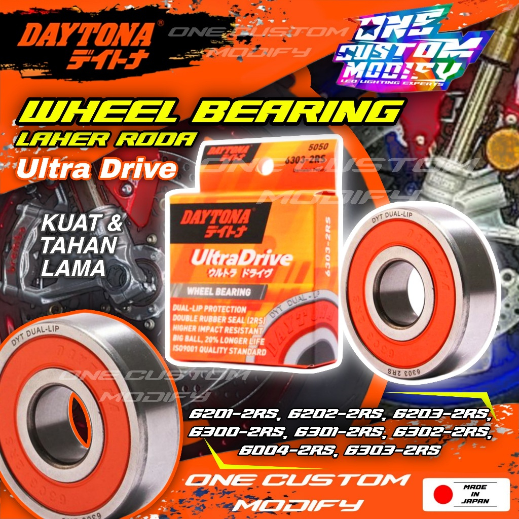 Jual Bearing/Laher Daytona Original UltraDrive Wheel Bearing 6201rs ...
