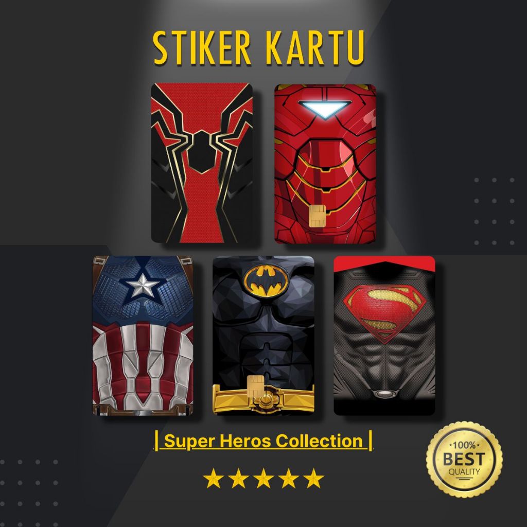 Jual Sticker Kartu ATM | Flazz | E-M0ney / Skin Card / Garskin Kartu || Tema Super Hero | Shopee ...