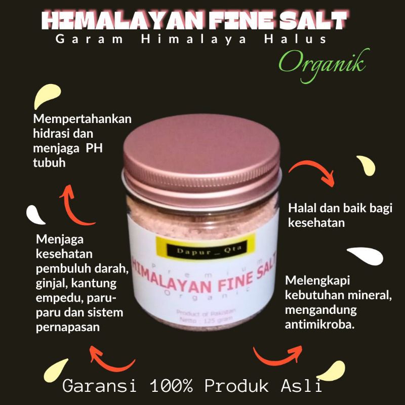 Jual Garam Himalaya Original Himalayan Fine Salt Organic Pink Himsalt ...