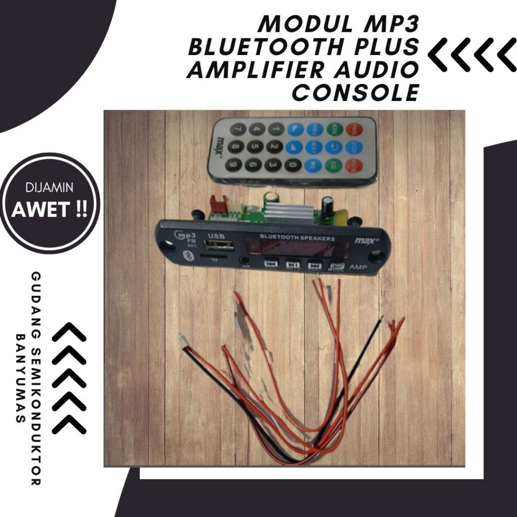 Jual Modul mp3 bluetooth max plus record + power 2x15 watt | Shopee ...