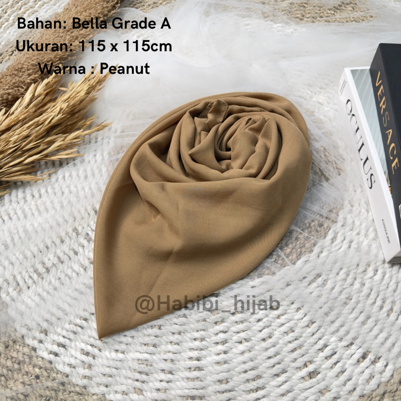 Jual Bella Square Polycotton 115 X 115 Jahit Tepi Kecil Premium 78 Warna Hijab Segi Empat ...